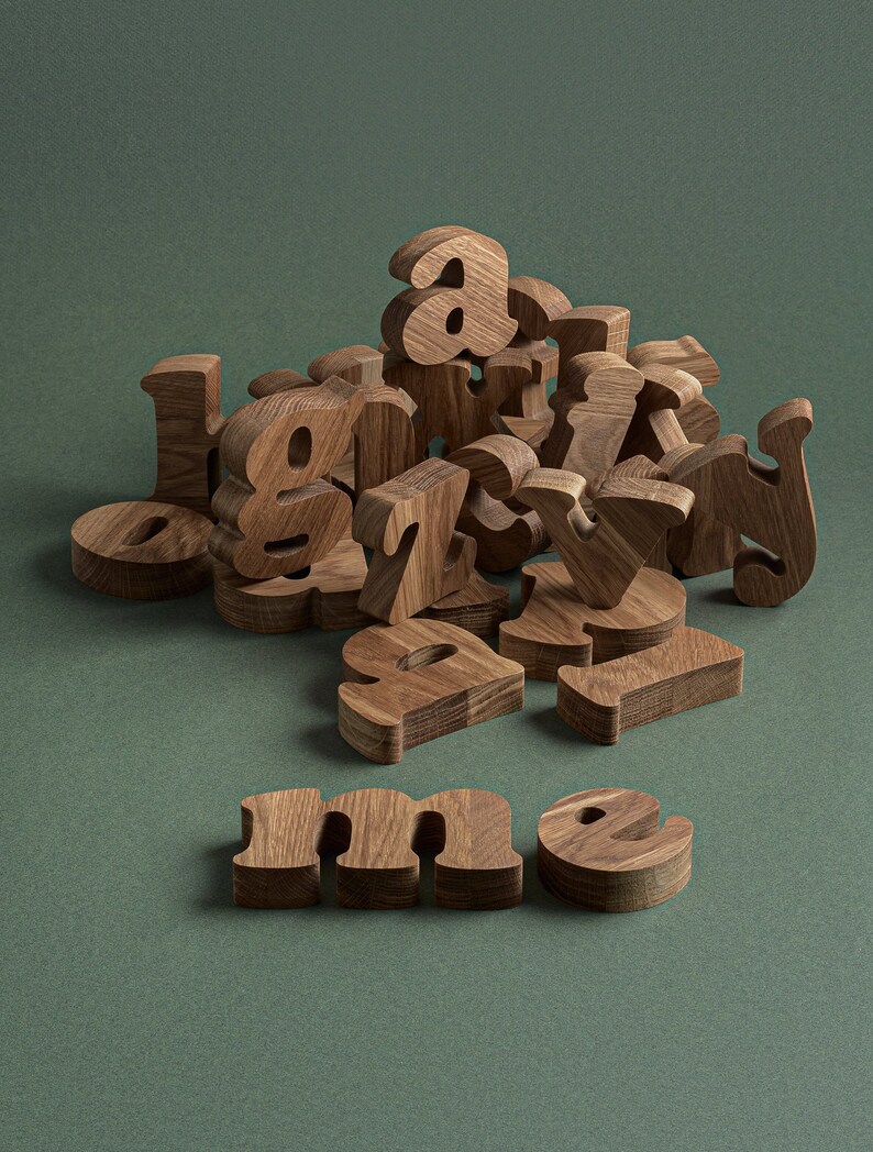 Lowercase Letters Wooden Alphabet Montessori Letters Alphabet Etsy