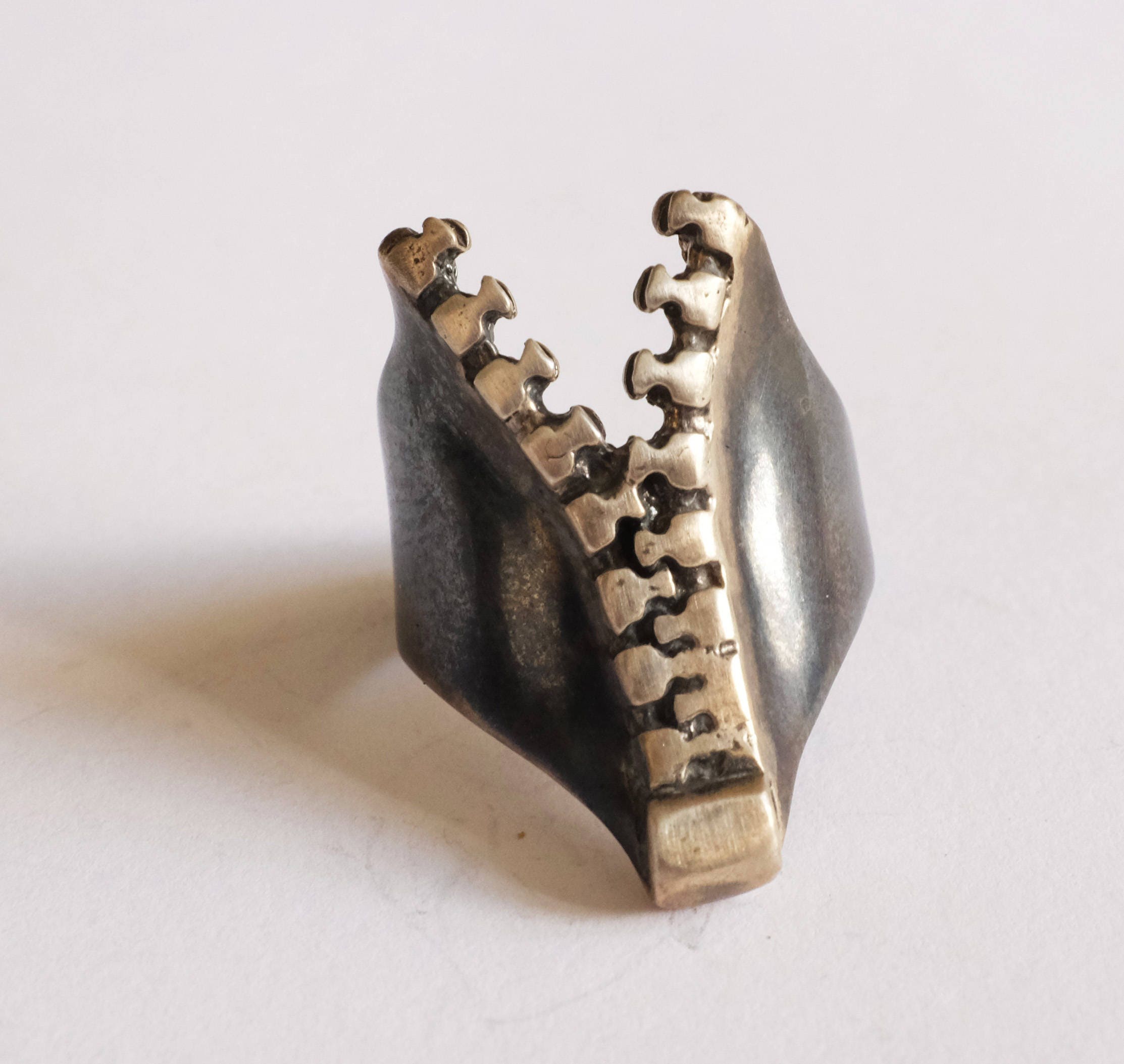 Oxidized Sterling Silver Ring Rustic Ring Contemporary - Etsy