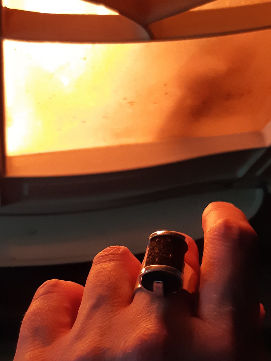Lava Stone Ring Sterling Silver Handcrafted Ring Essential | Etsy