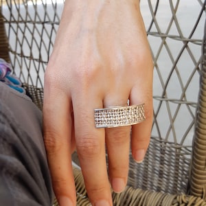 Woven Textured Ring - Etsy