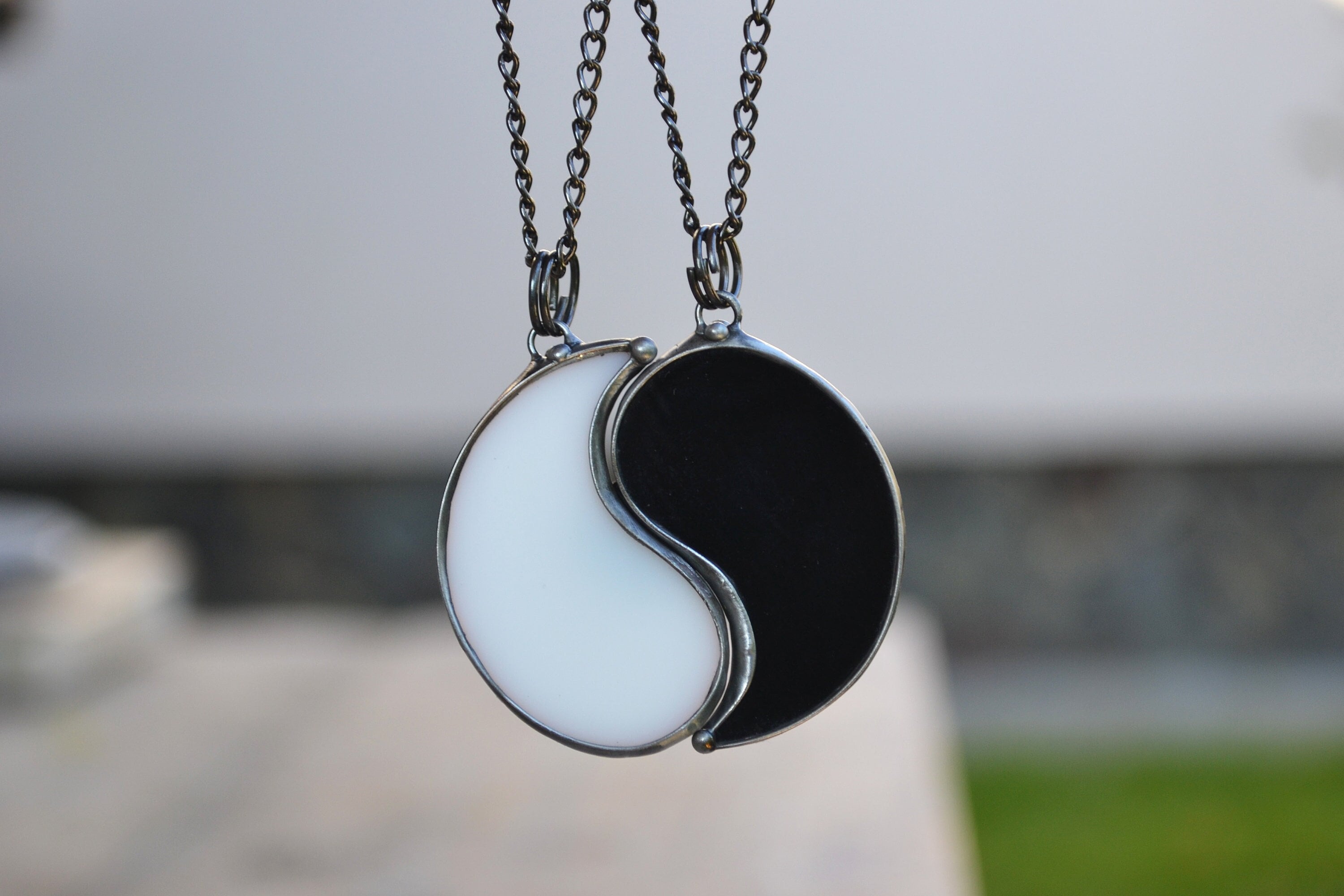 Yin Yang Pendant Necklace Couple Jewelry Promise Necklaces - Etsy