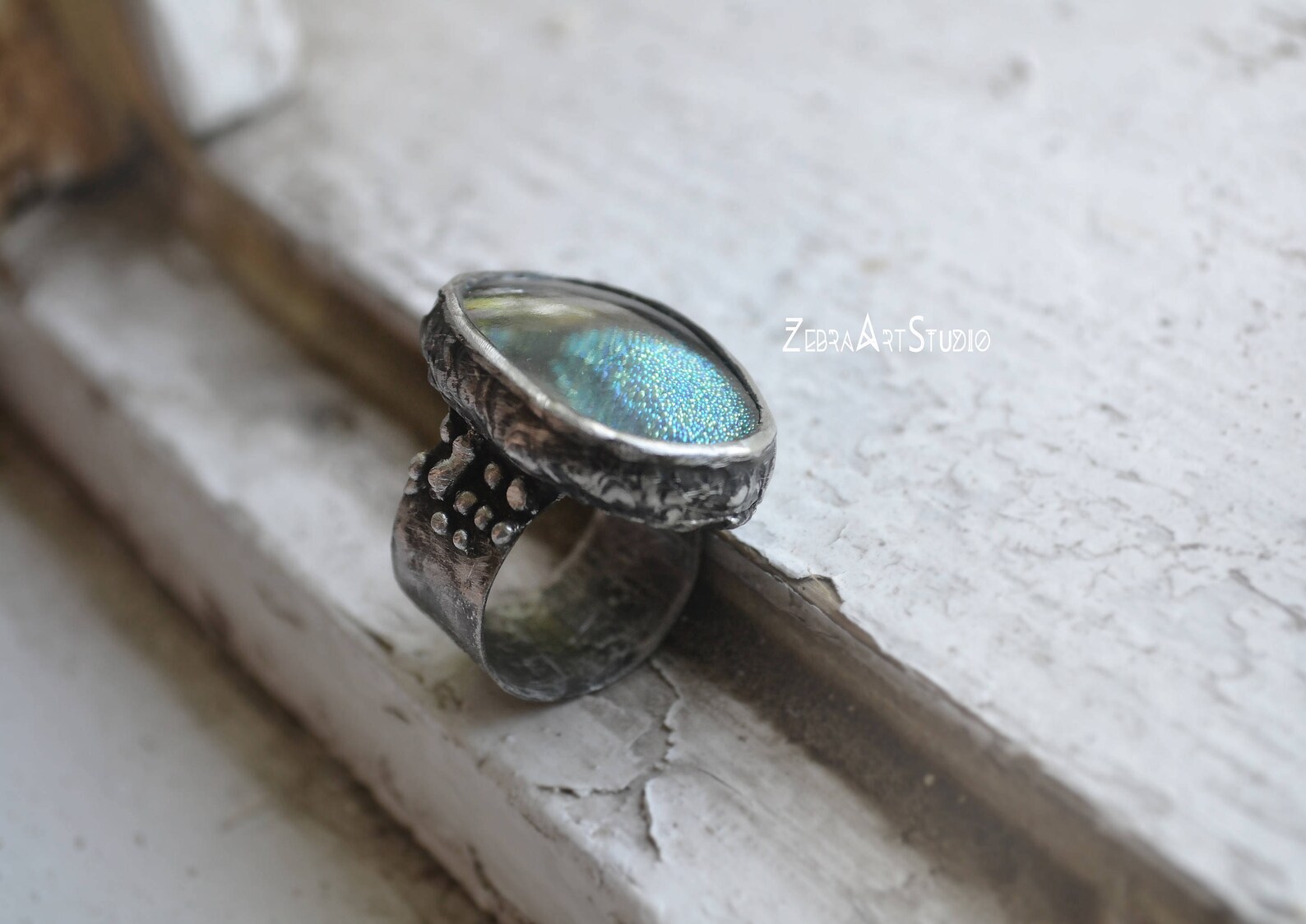 Stained Glass Ring Floating Ring Shaker Ring Mirror - Etsy