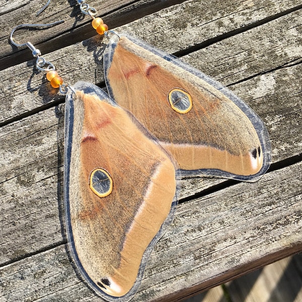 Beaded Moth Earrings - Etsy