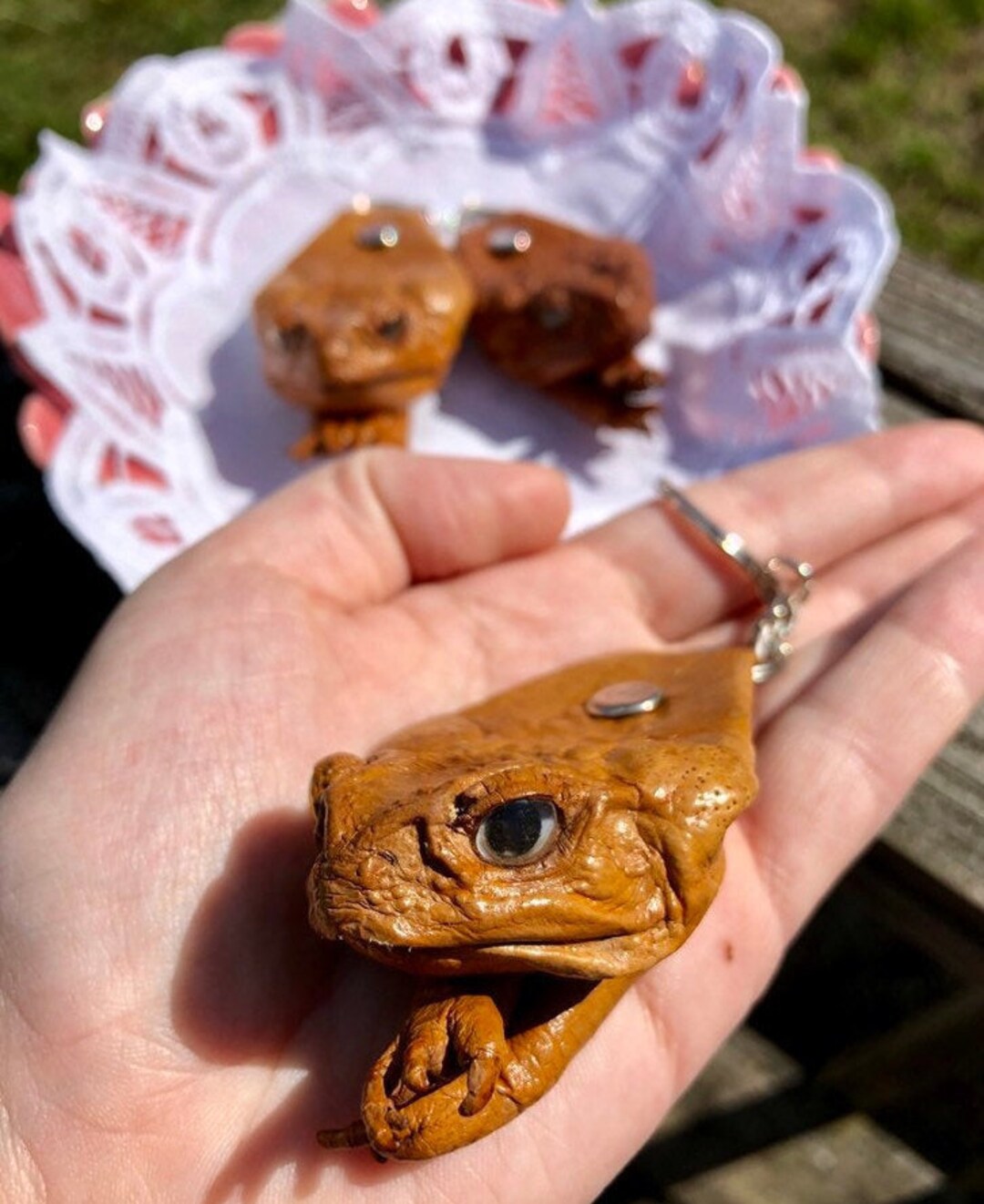 Real Cane Toad *high Quality* Keychain Keyring Lanyard Charm Leather ...