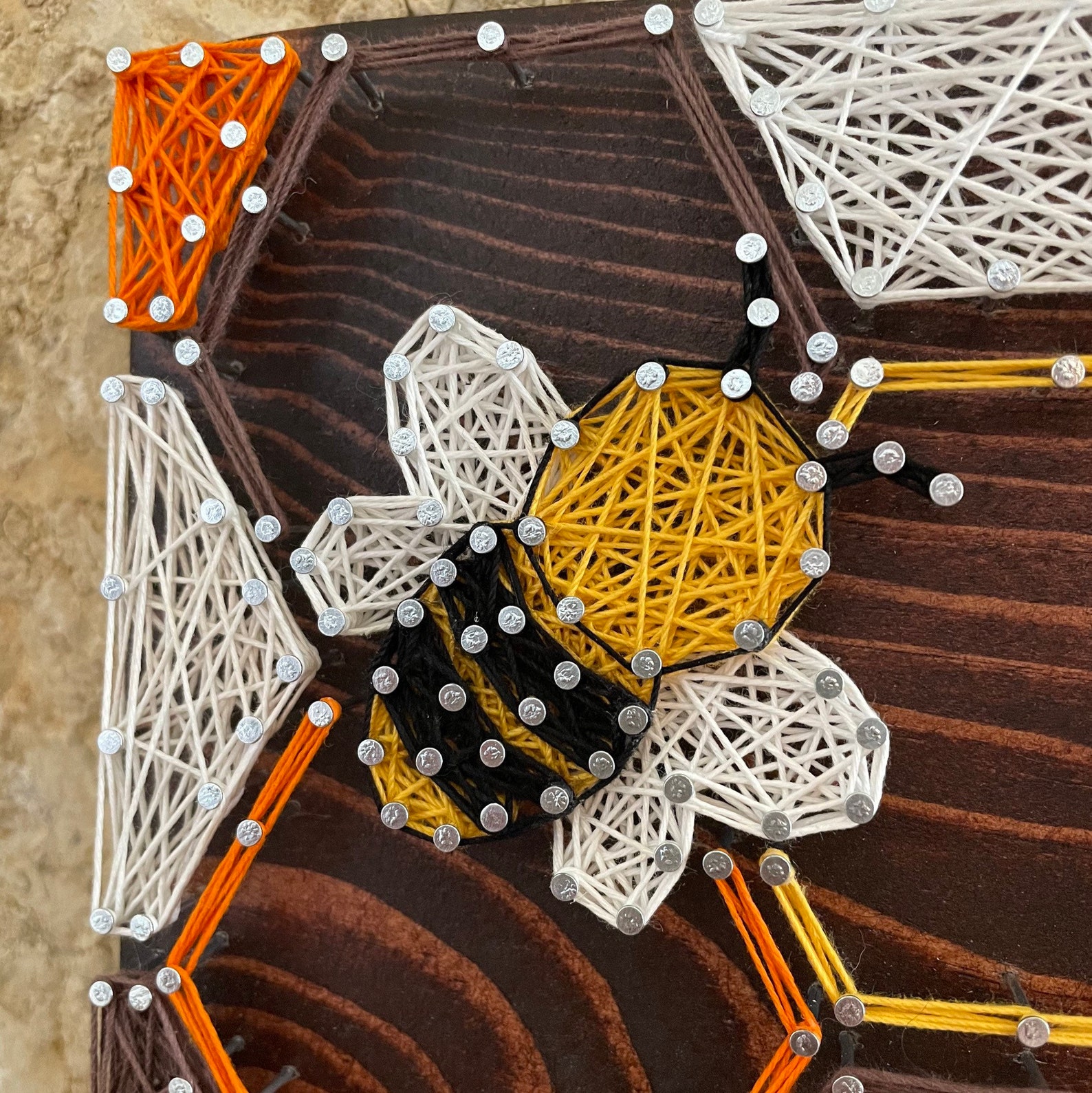 Honeycomb String Art Bee Hive Sign Bee Lovers Gift Bee | Etsy