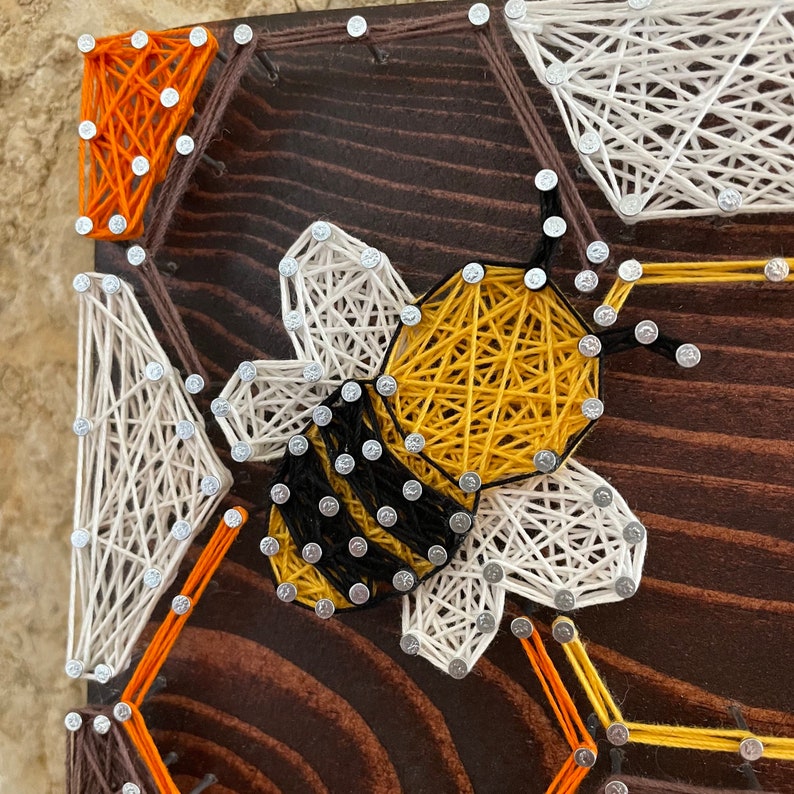 Honeycomb String Art Bee Hive Sign Bee Lovers Gift Bee | Etsy
