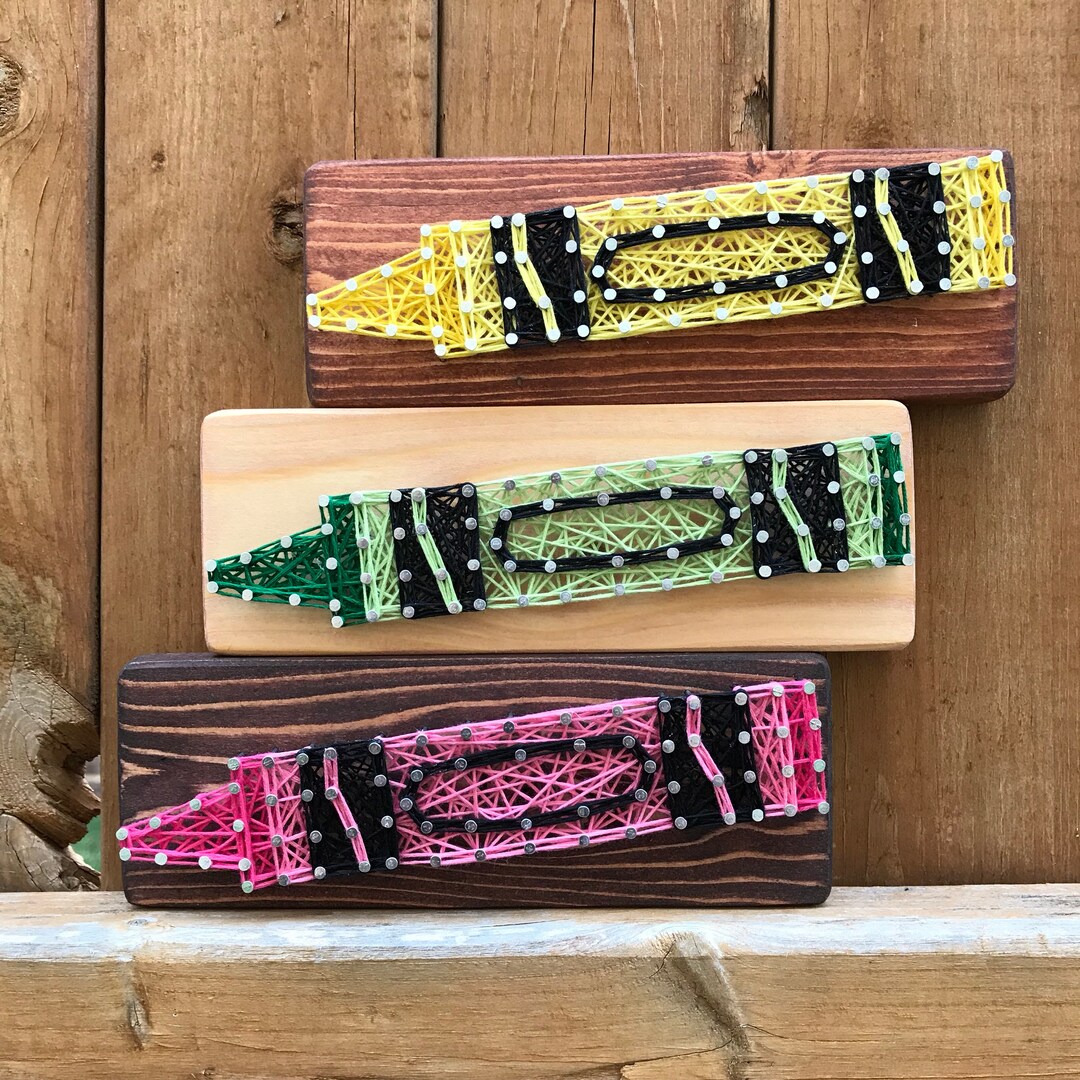 Crayon String Art, Teacher Gifts, Teacher Appreciation, Classroom ...