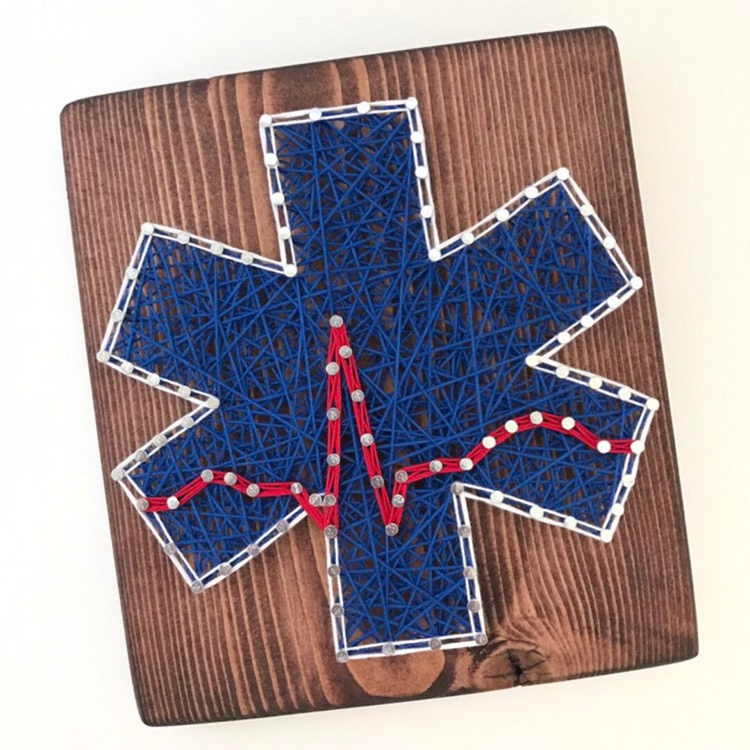 EMT String Art, Ambulance Symbol, EMT Gifts, Paramedic School Gift ...
