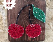 Cherries String Art Kit Cherry Sign Do It Yourself Wooden - Etsy