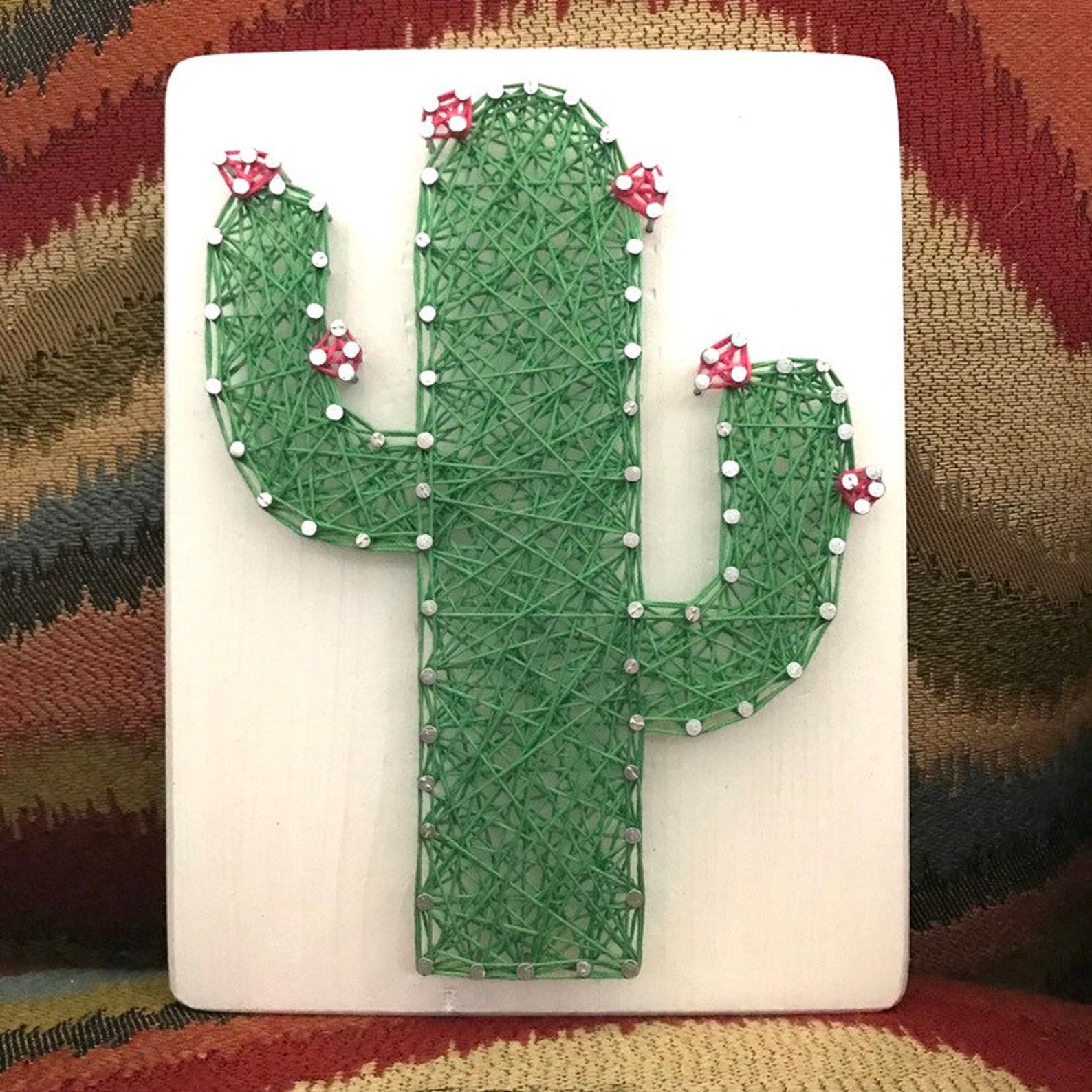 Cactus String Art Desert Blooms Cactus Art Desert Theme | Etsy