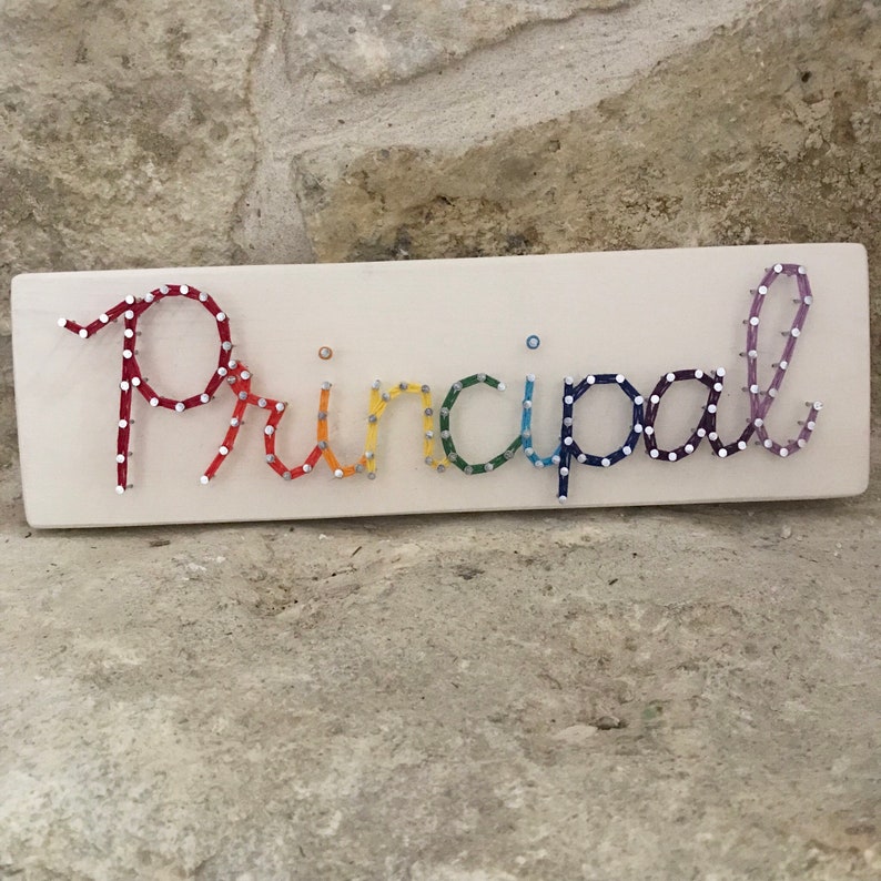 Principal String Art Rainbow Sign Principal Gift Principal | Etsy