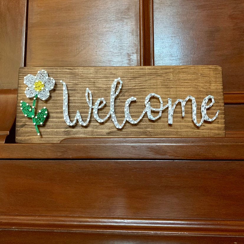Welcome String Art Welcome Sign Wedding Housewarming Gift - Etsy Norway