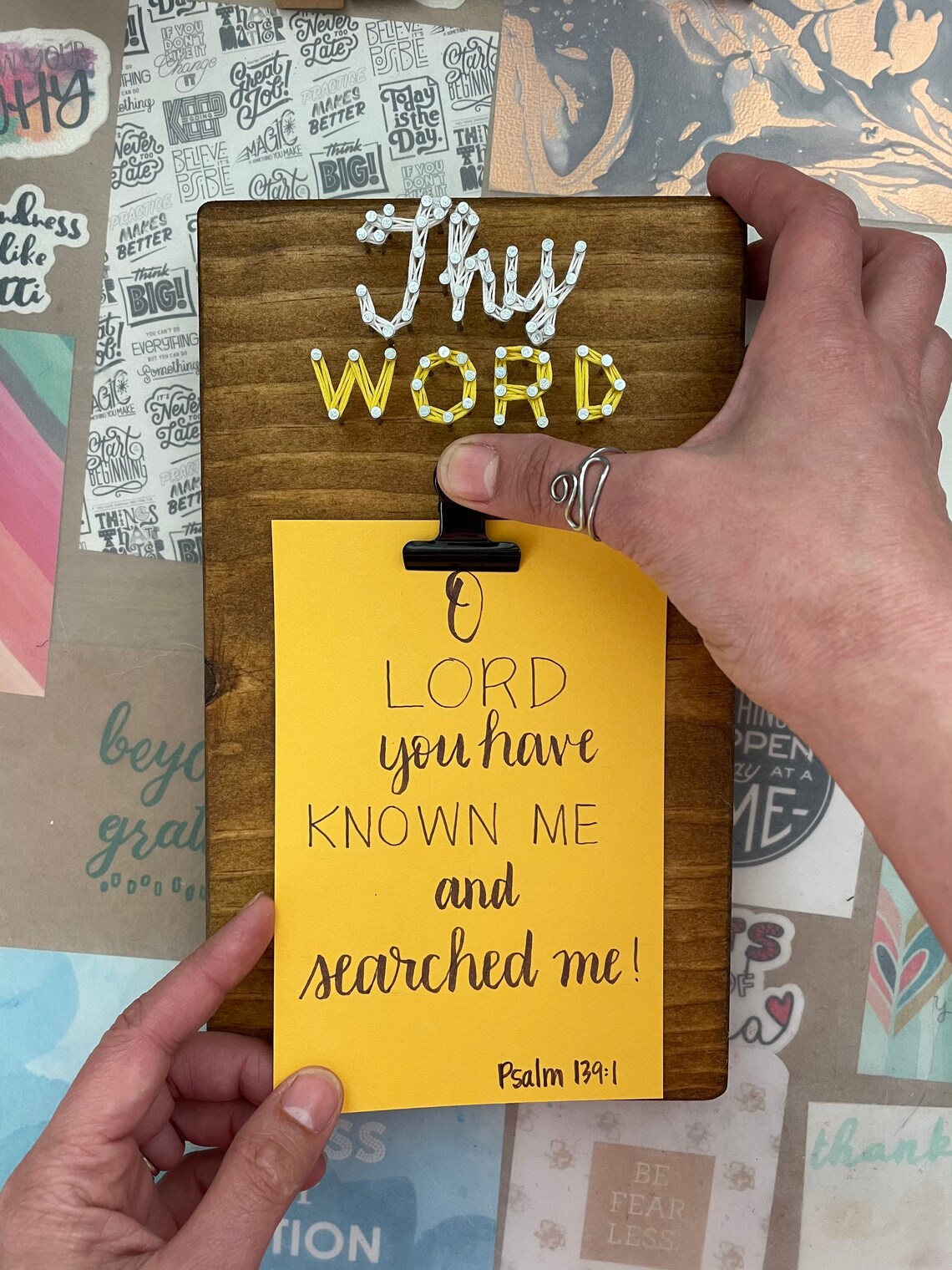 Religious String Art Prayer Card Holder Scripture Wall Art - Etsy