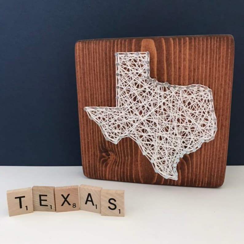 Texas String Art Kit State Sign Wall Decoration Birthday - Etsy