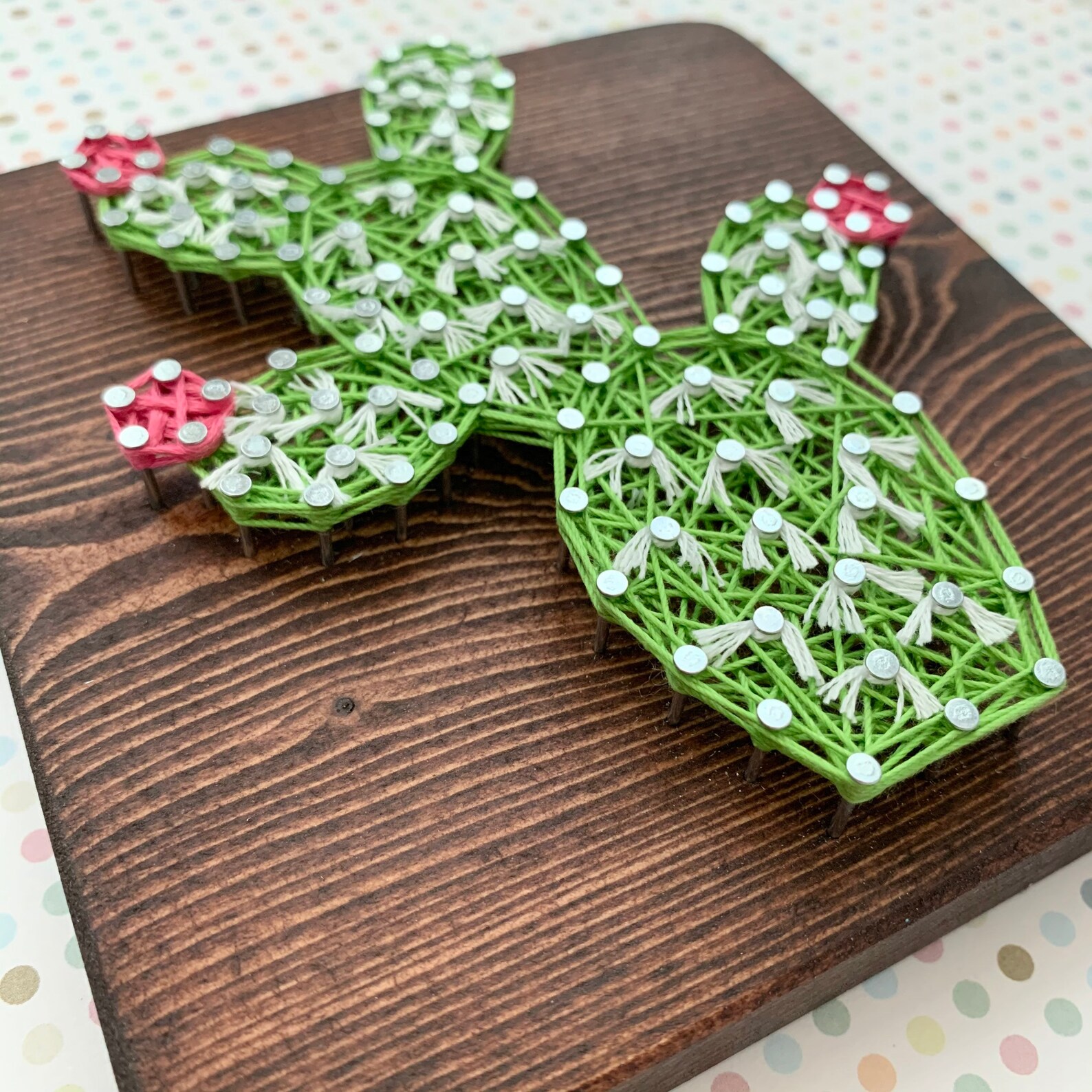 Cactus String Art Desert Bloom Prickly Pear Desert Theme | Etsy