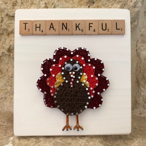 Thanksgiving Decor, Turkey Sign, Tom the Turkey String Art, Thankful ...
