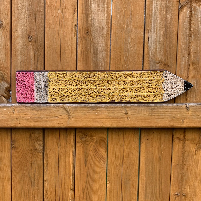 Pencil String Art Classroom Sign Elementary Teacher Gift - Etsy