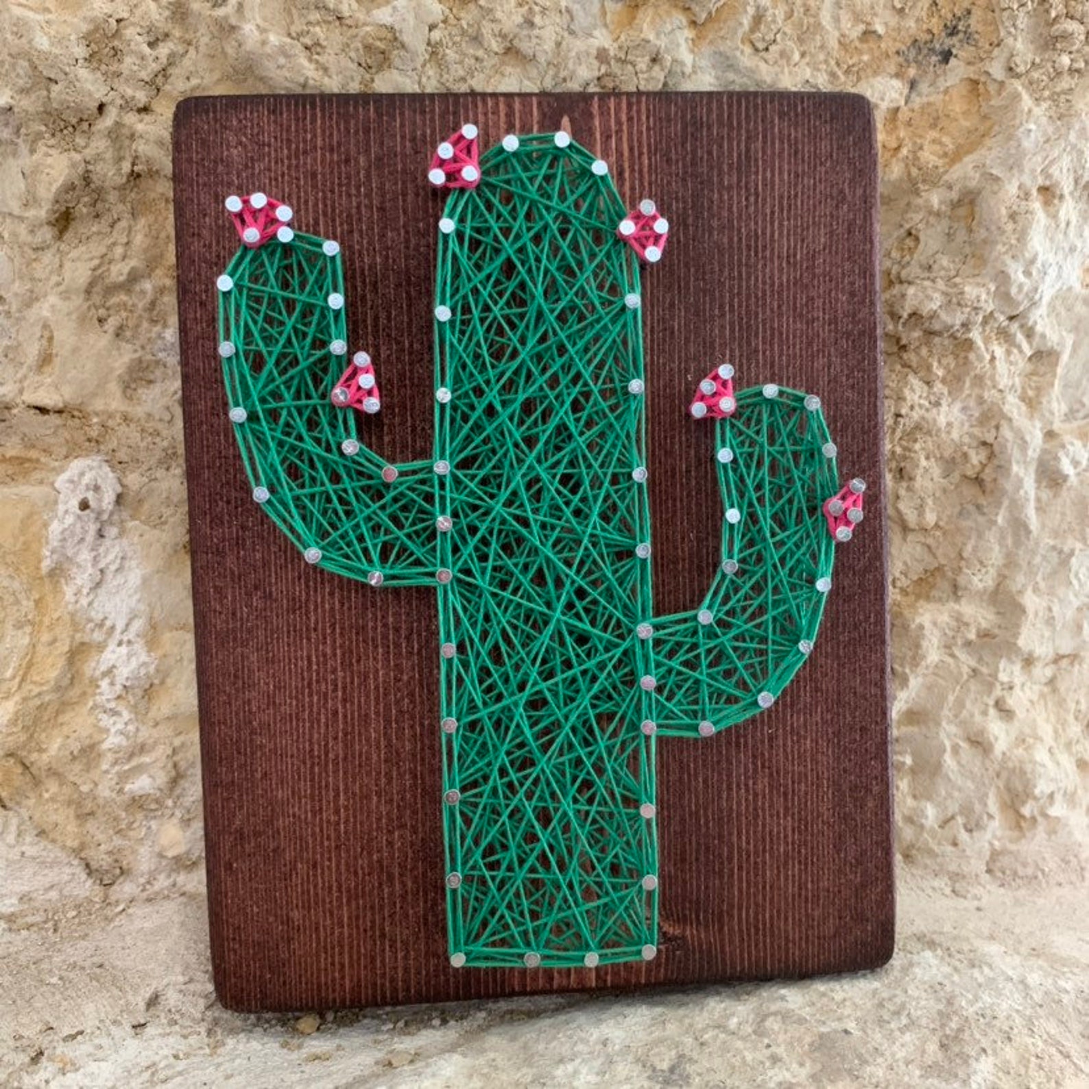 Cactus String Art Desert Blooms Cactus Art Desert Theme | Etsy
