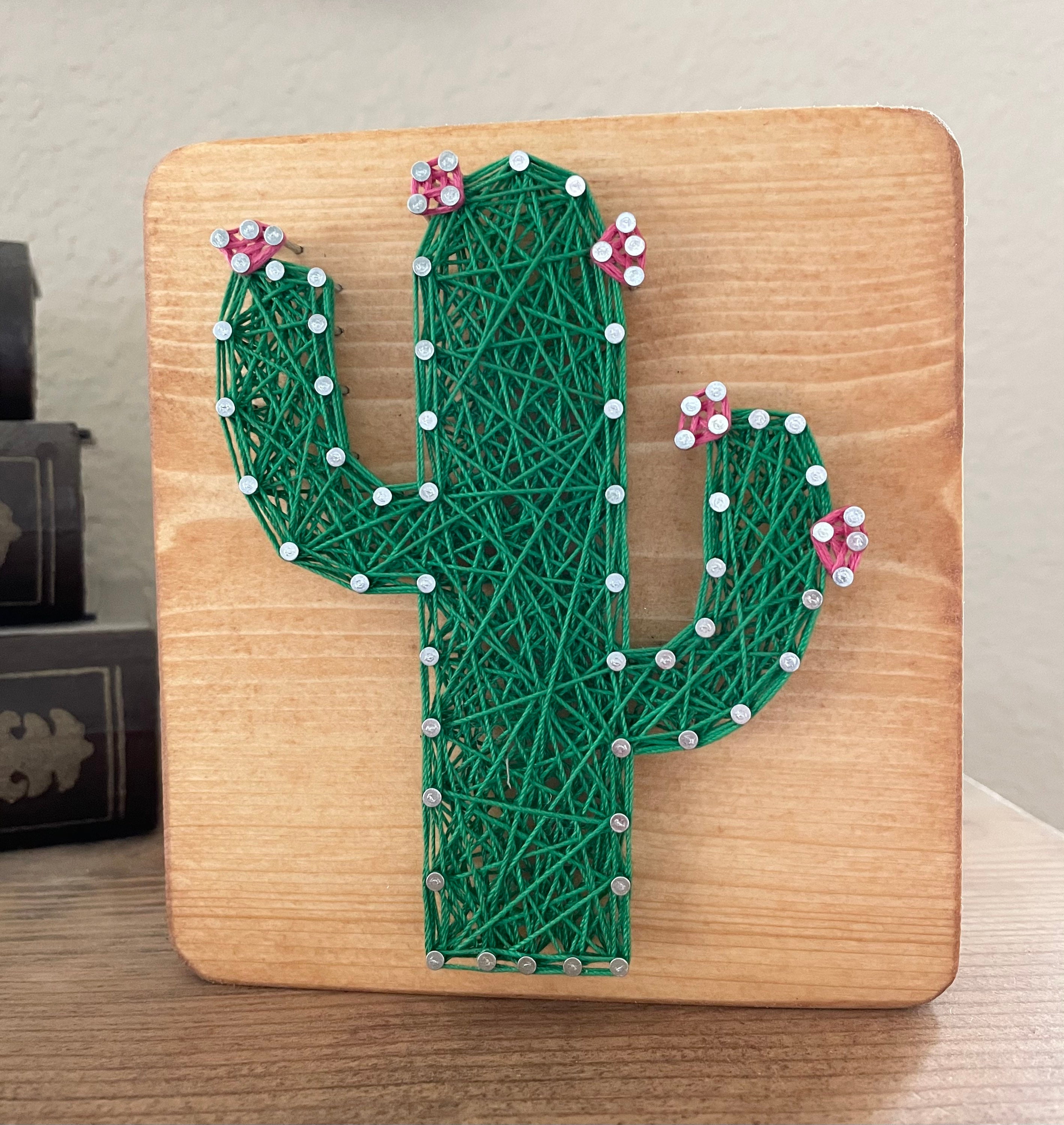 Cactus String Art Desert Bloom Prickly Pear Desert Theme | Etsy
