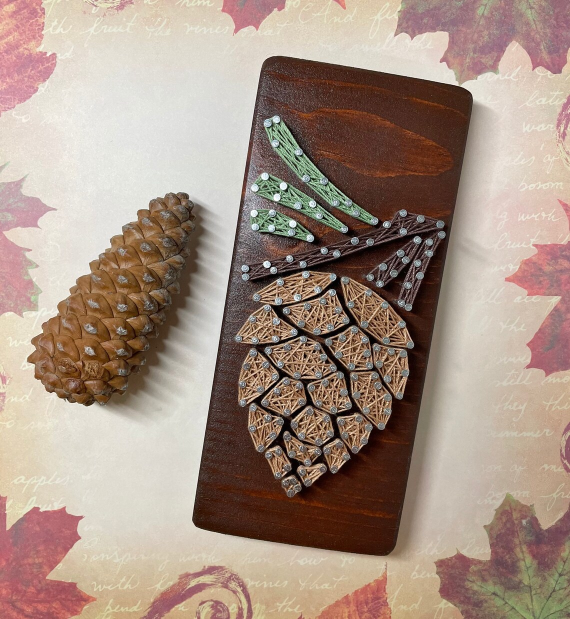 Pine Cone String Art Pine Cone Sign Nature Inspired Conifer - Etsy Hong ...