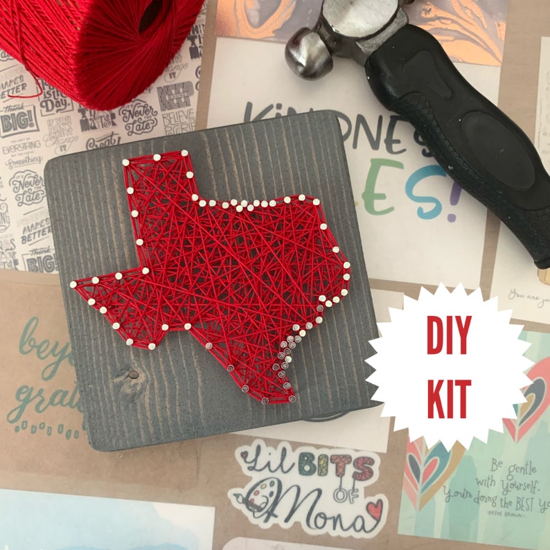 Texas String Art Kit State Sign Wall Decoration Birthday - Etsy