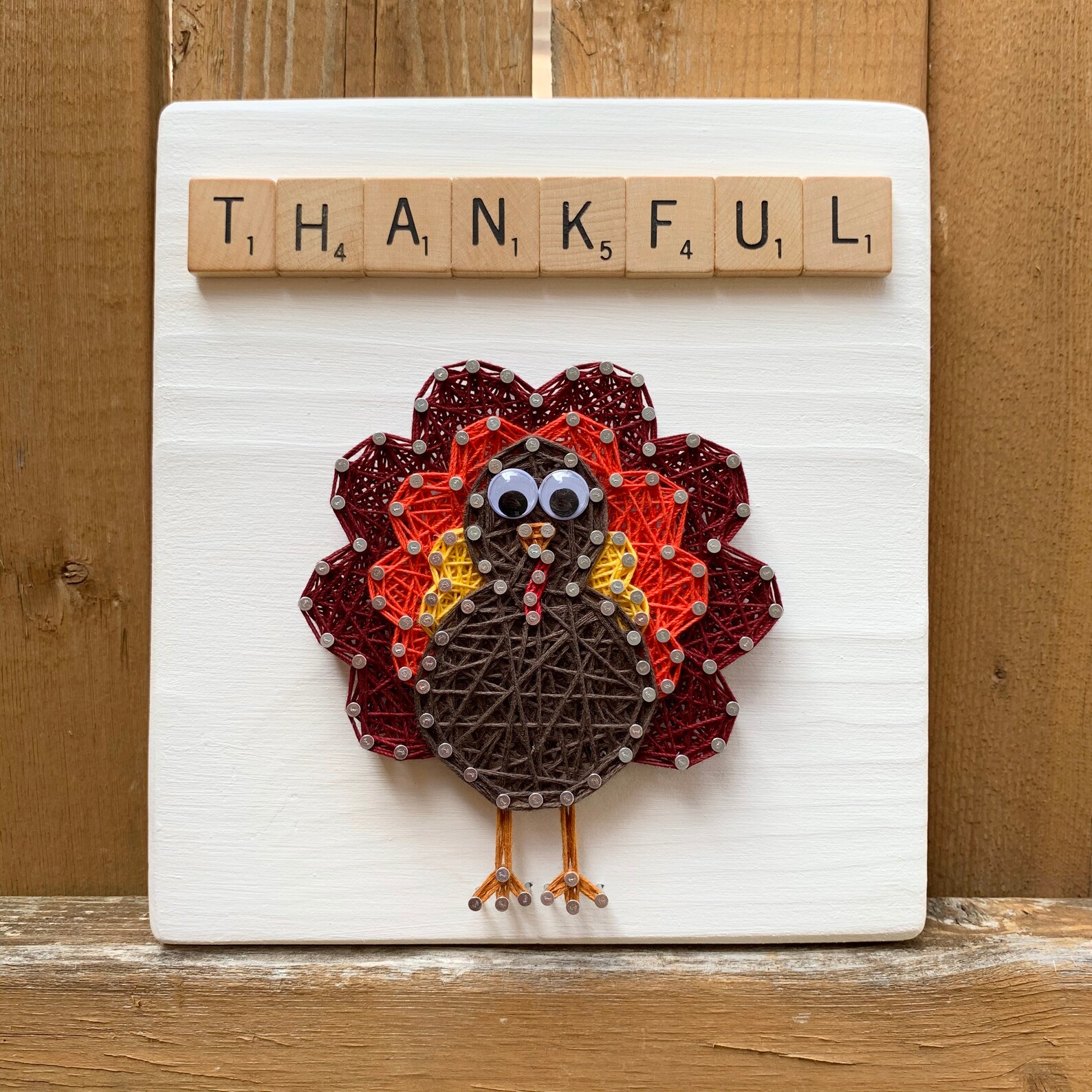 Thanksgiving Decor Turkey Sign Tom the Turkey String Art - Etsy