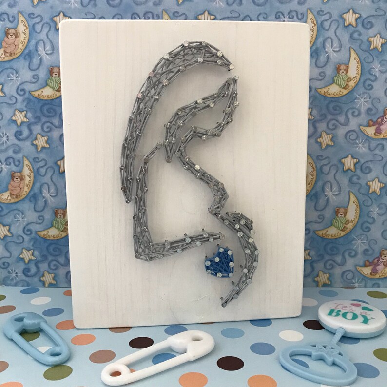 Baby Bump String Art Baby Gift Gender Reveal Baby Shower | Etsy