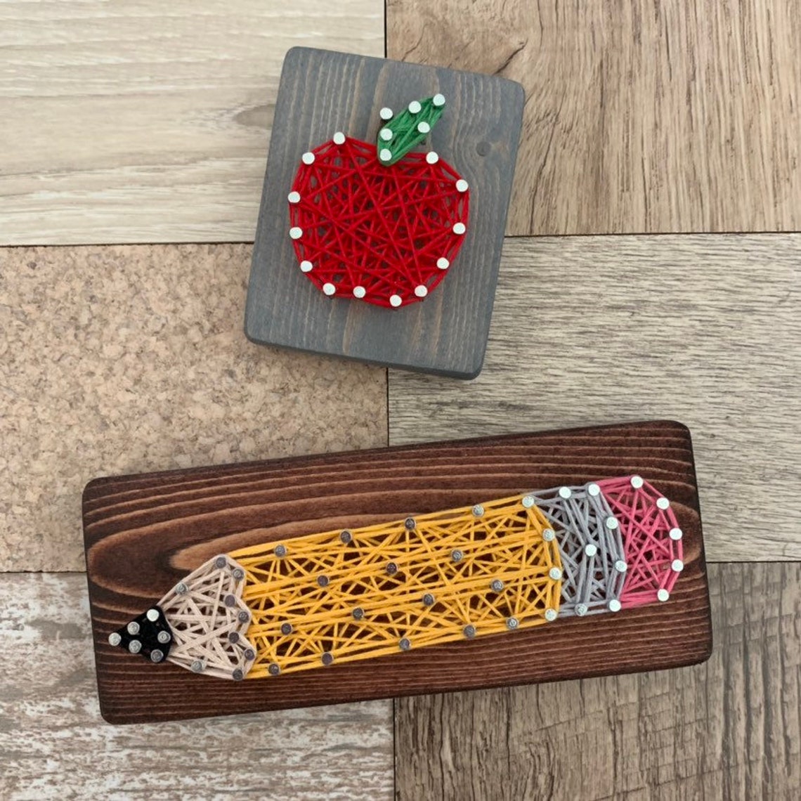 Apple & Pencil String Art Teacher Gifts School Decorations | Etsy