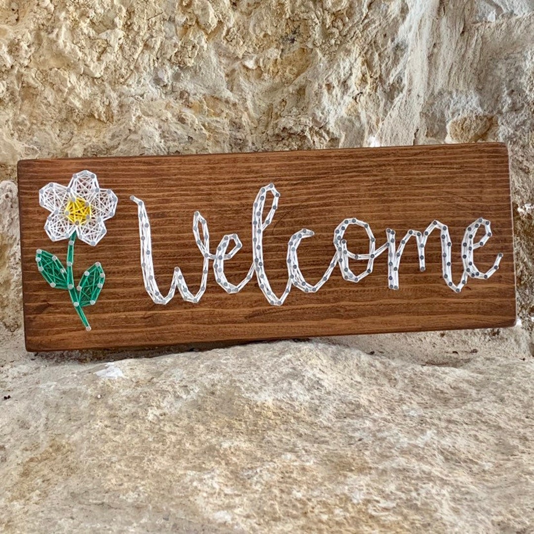 Welcome String Art Welcome Sign Wedding Housewarming Gift - Etsy Norway