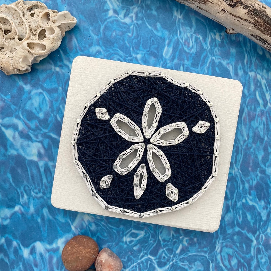 Sand Dollar String Art Beach House Sign Beachy Decorations - Etsy