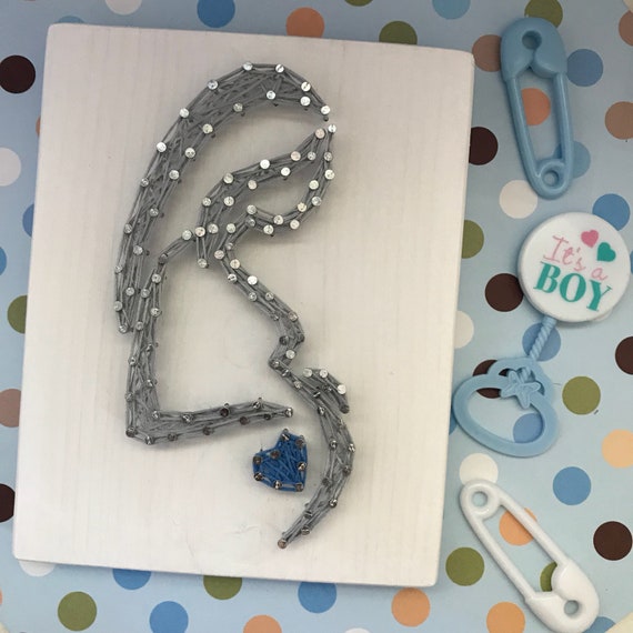 Baby Bump String Art Baby Gift Gender Reveal Baby Shower | Etsy