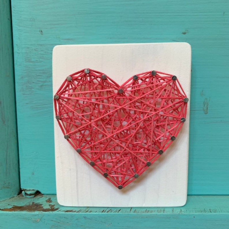 Heart String Art Valentine Gifts for Kids Love Sign Heart - Etsy