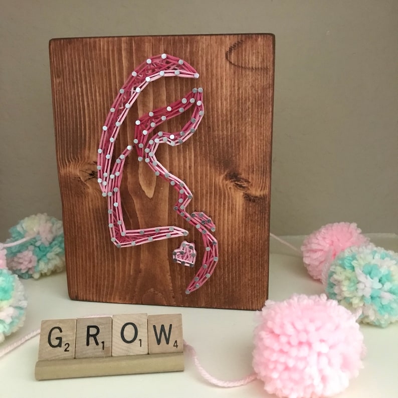 Baby Bump String Art Baby Gift Gender Reveal Baby Shower | Etsy