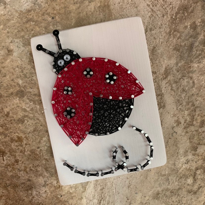 Ladybug String Art Animal Art Ladybug Gifts String Nail | Etsy