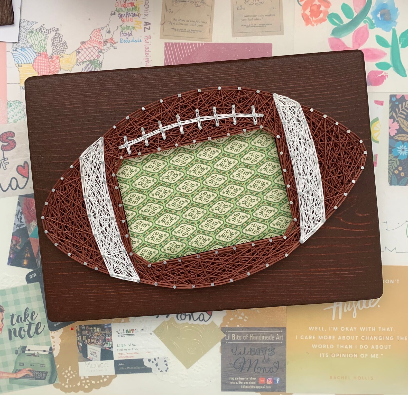 Football String Art Picture Frame Sign Game Room Decor Man - Etsy