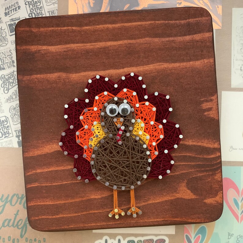 Thanksgiving Decor Turkey Sign Tom the Turkey String Art | Etsy