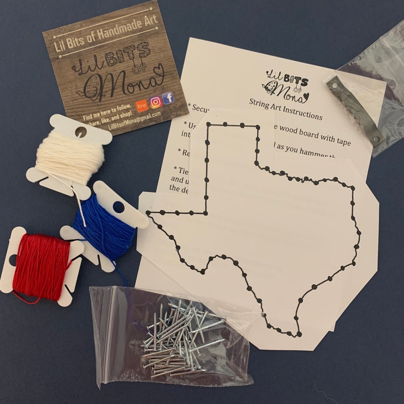 Texas String Art Kit State Sign Wall Decoration Birthday - Etsy