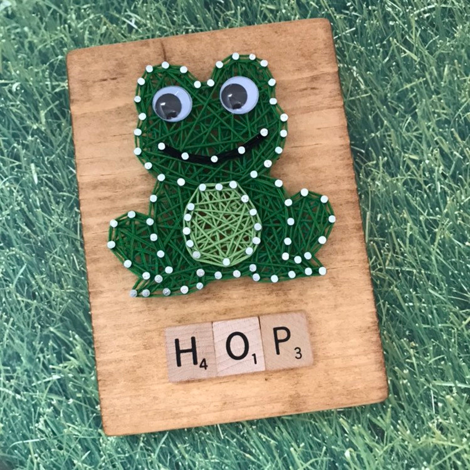 Frog Art String and Nail Frog Gifts Nail Art Children Room - Etsy