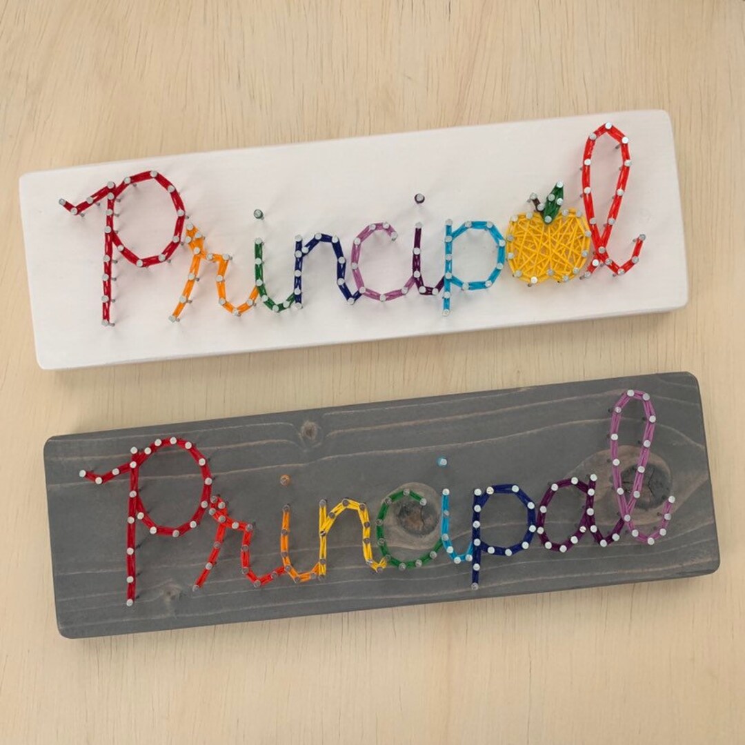 Principal String Art, Rainbow Sign, Principal Gift, Principal Name ...