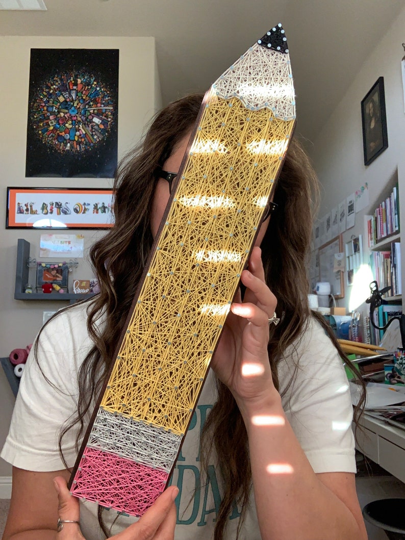 Pencil String Art Classroom Sign Elementary Teacher Gift - Etsy