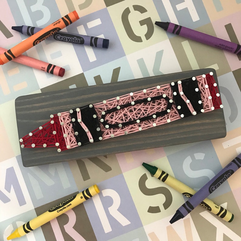 Crayon String Art Teacher Gifts Teacher Appreciation | Etsy