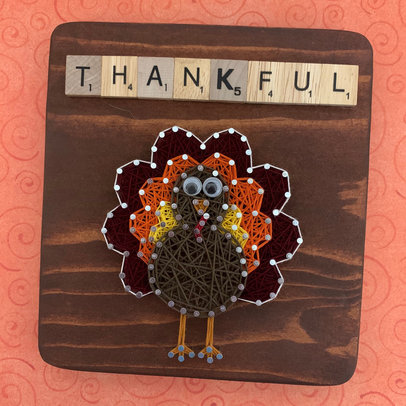 Thanksgiving Decor Turkey Sign Tom the Turkey String Art - Etsy