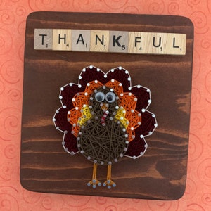 Thanksgiving Decor, Turkey Sign, Tom the Turkey String Art, Thankful ...
