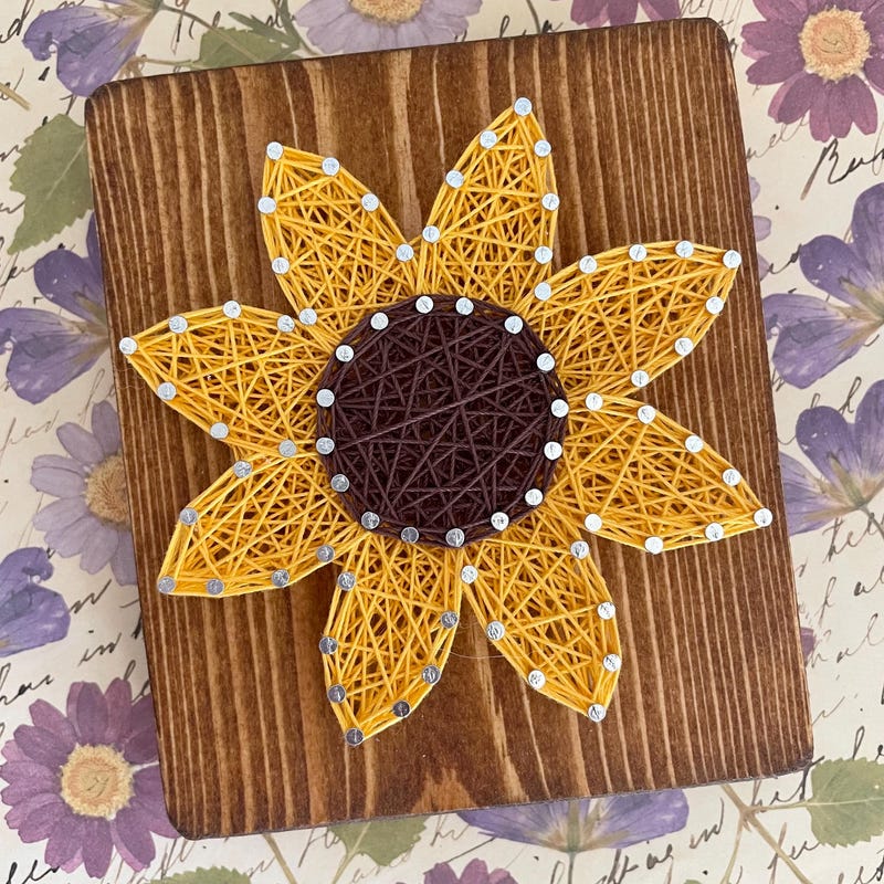 Sunflower String Art - Etsy