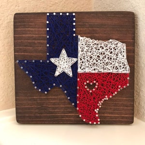 Texas Flag String Art, Texas Decor, State Decor, State Wall Art, Wall ...