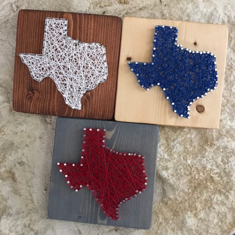 Texas String Art Texas Decor State Decor State Wall Art - Etsy
