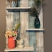 White Distressed Shelf, Entryway Shelf, Mudroom Shelf, Bathroom Shelf ...