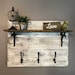 White Distressed Shelf, Entryway Shelf, Mudroom Shelf, Bathroom Shelf ...