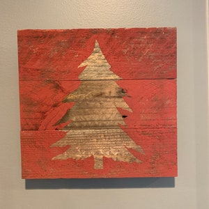 Christmas Tree, Christmas Tree Wall Sign, Christmas Tree Wall Decor ...