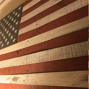 American Flag, Rustic American Flag, Pallet American Flag, Reclaimed ...